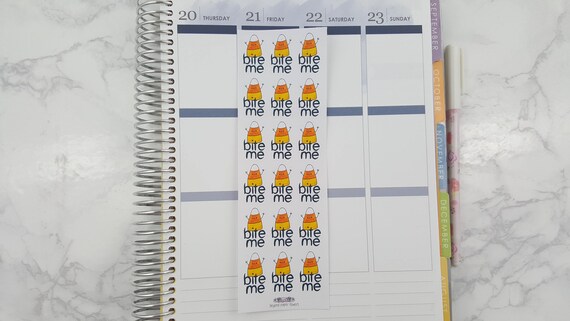 Bite Me Candy Corn Doodle Stickers | Etsy