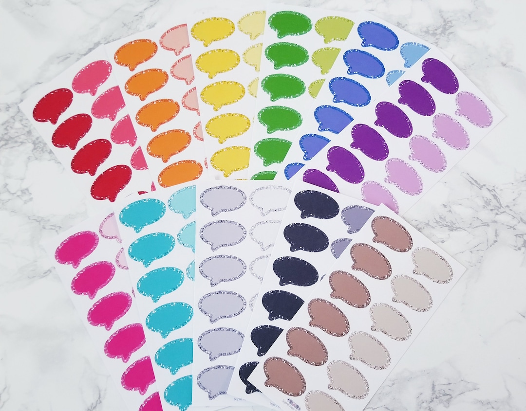Blurb Glitter Stickers (not Actual Glitter) - Etsy