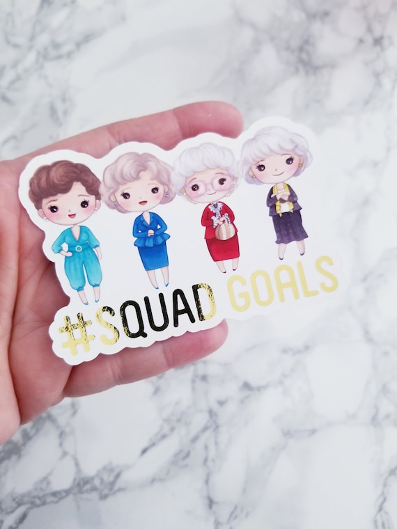 Squad Goals Foiled Sticker Die Cut | Etsy
