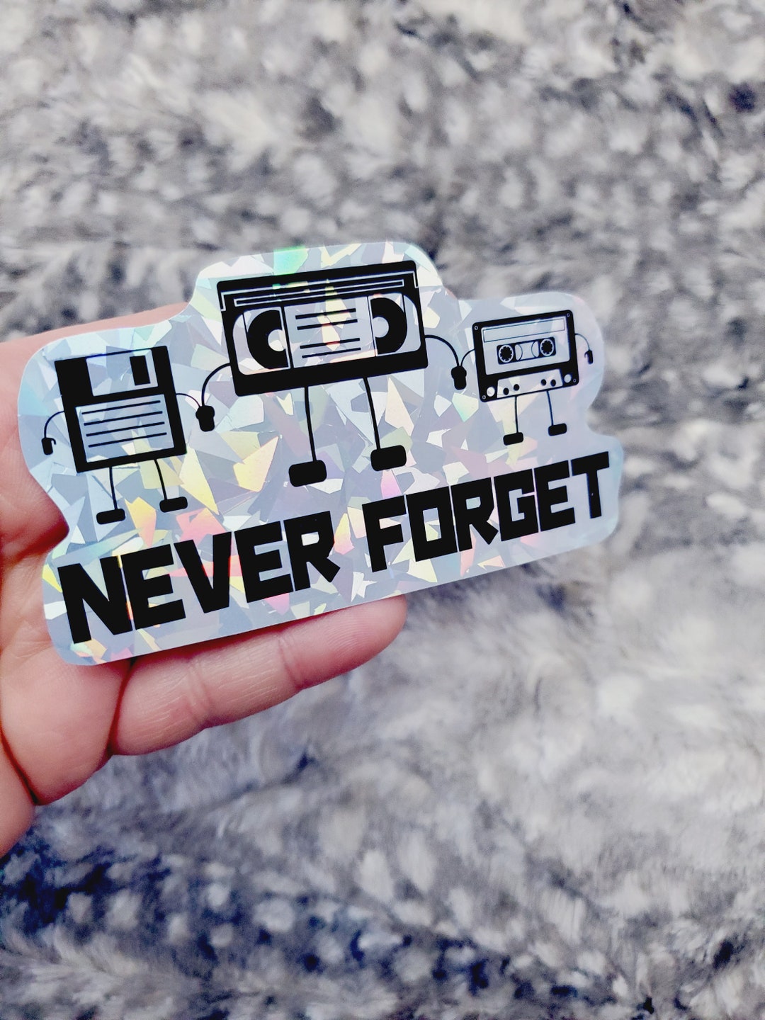 Never Forget Holo Sticker Flake - Etsy