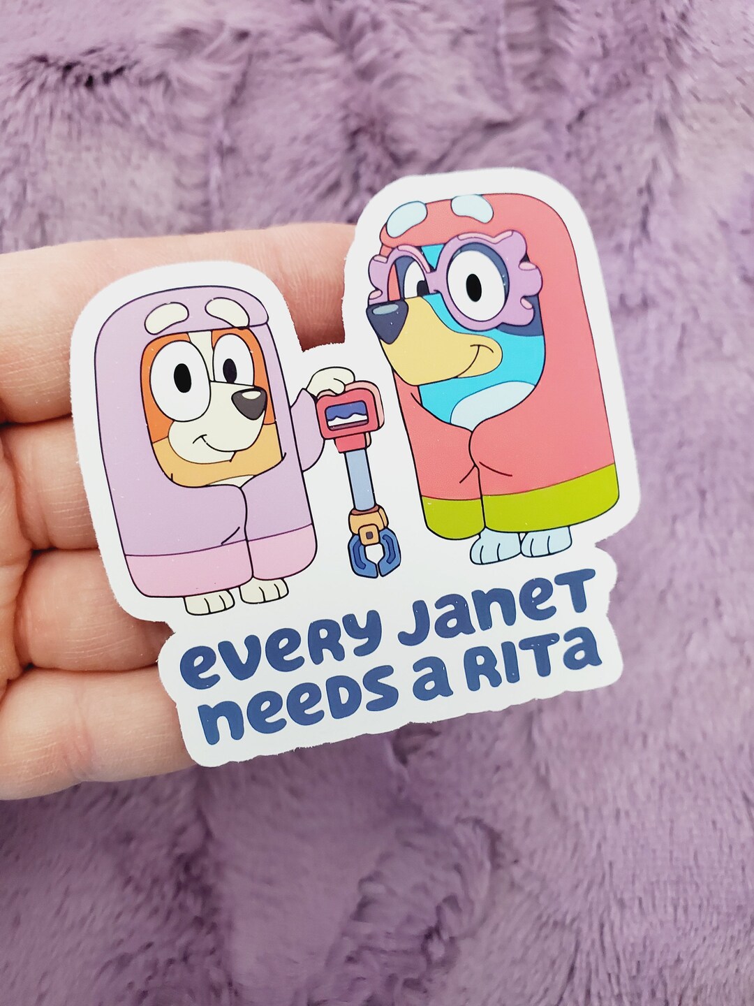 Janet Needs Rita Matte Vinyl Sticker - Etsy
