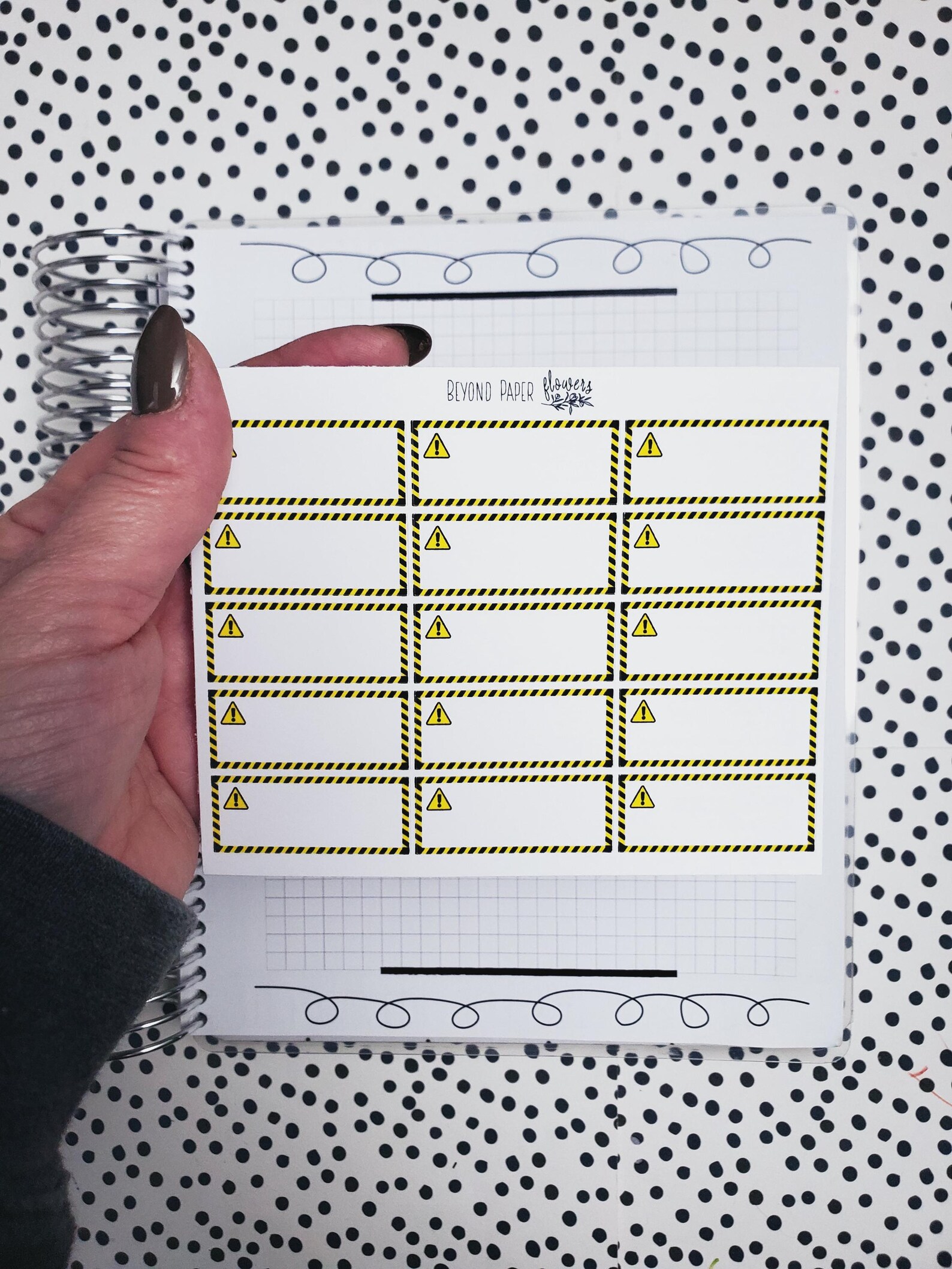 Caution Box Deco Stickers - Etsy