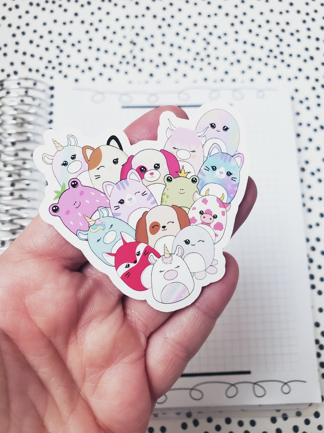 Animal Squishy Group Vinyl Sticker Die Cut - Etsy
