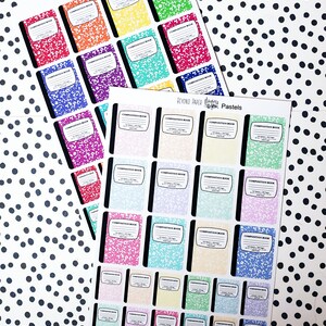 Colorful Mixed Comp Book Deco Stickers - Etsy