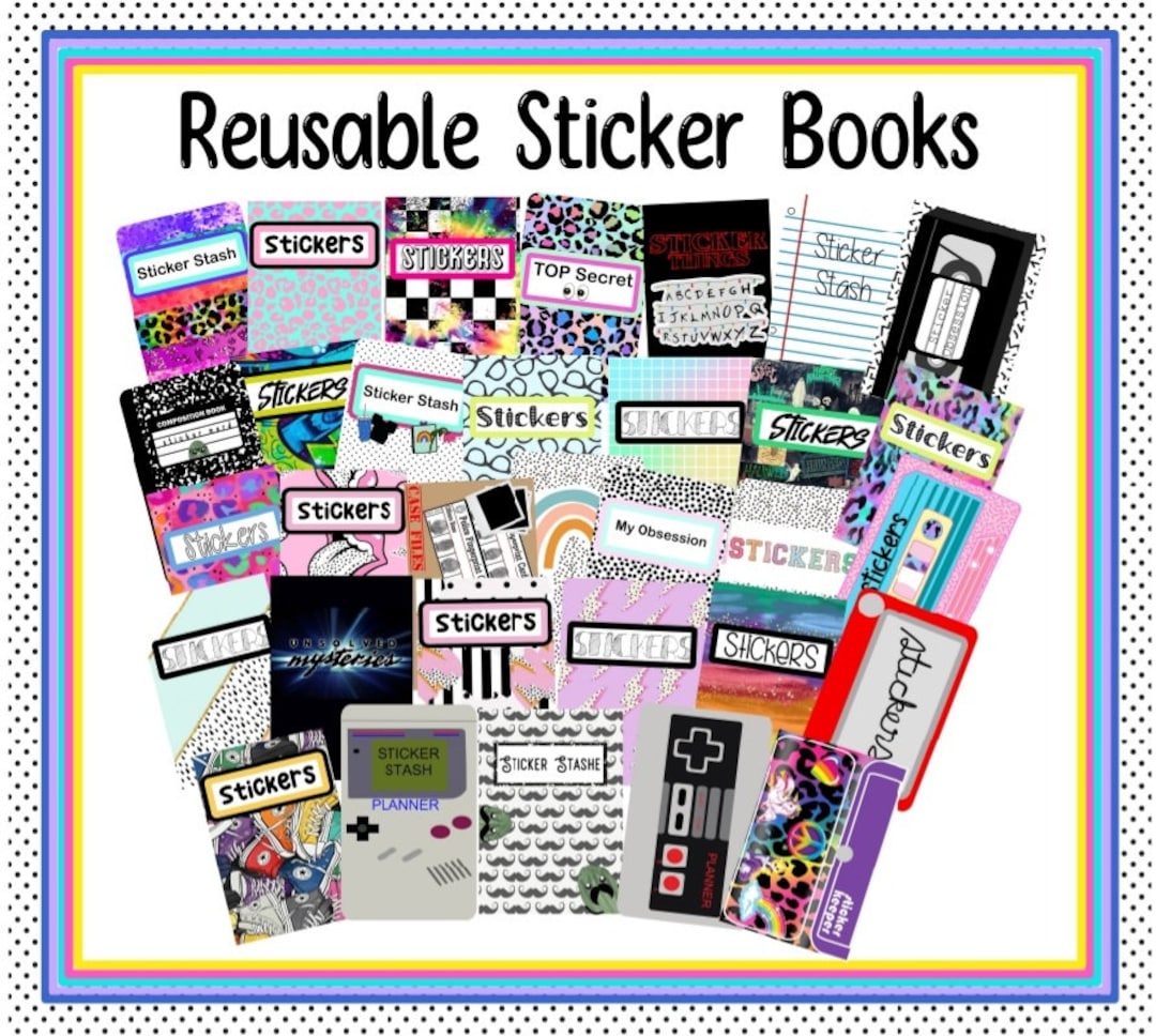 Reusable Sticker Books - Etsy