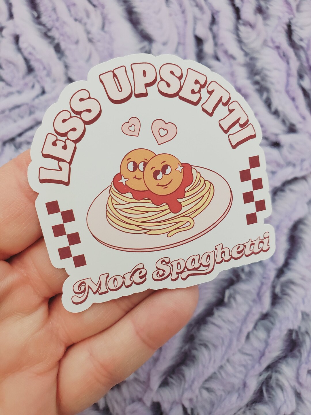 Spaghetti Matte Vinyl Sticker - Etsy