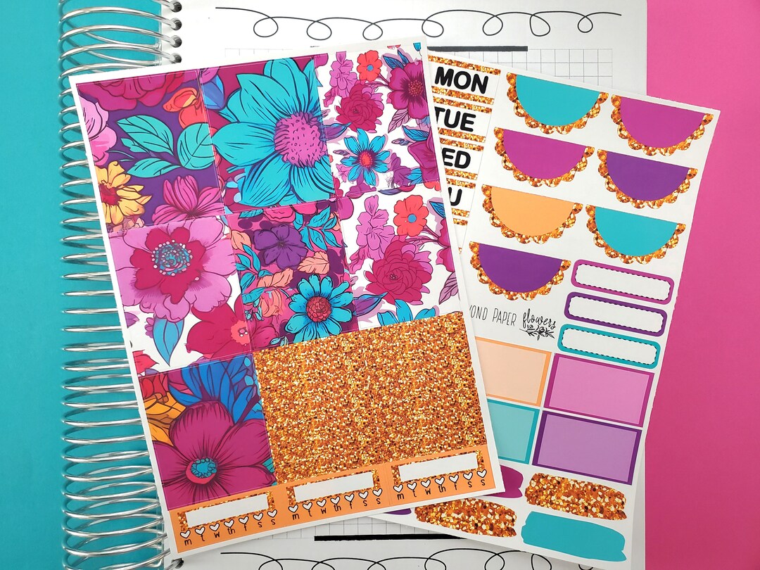 Bright Floral Weekly Kit - Etsy