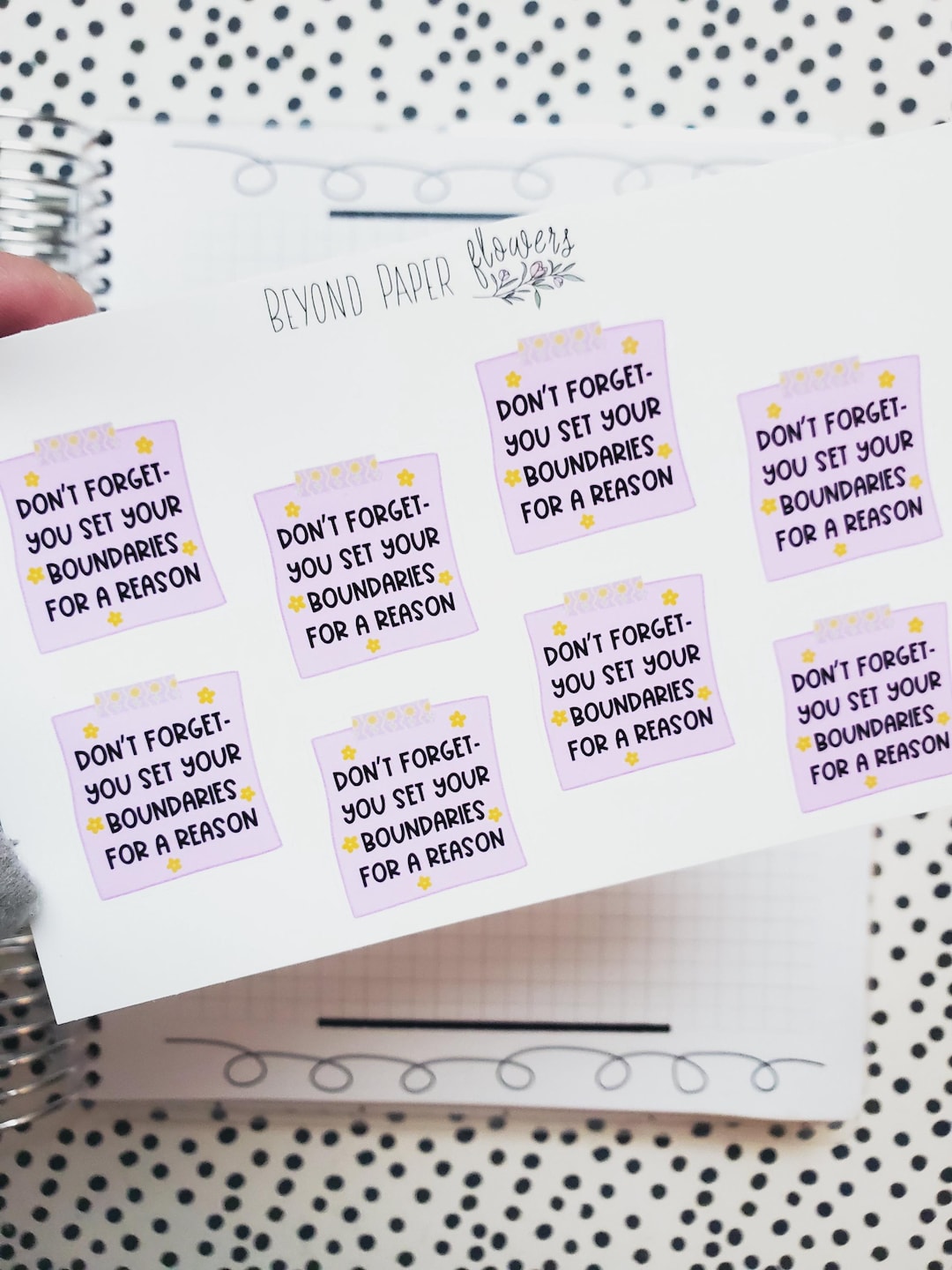 Set Boundaries for Reason Sticker Sheet - Etsy