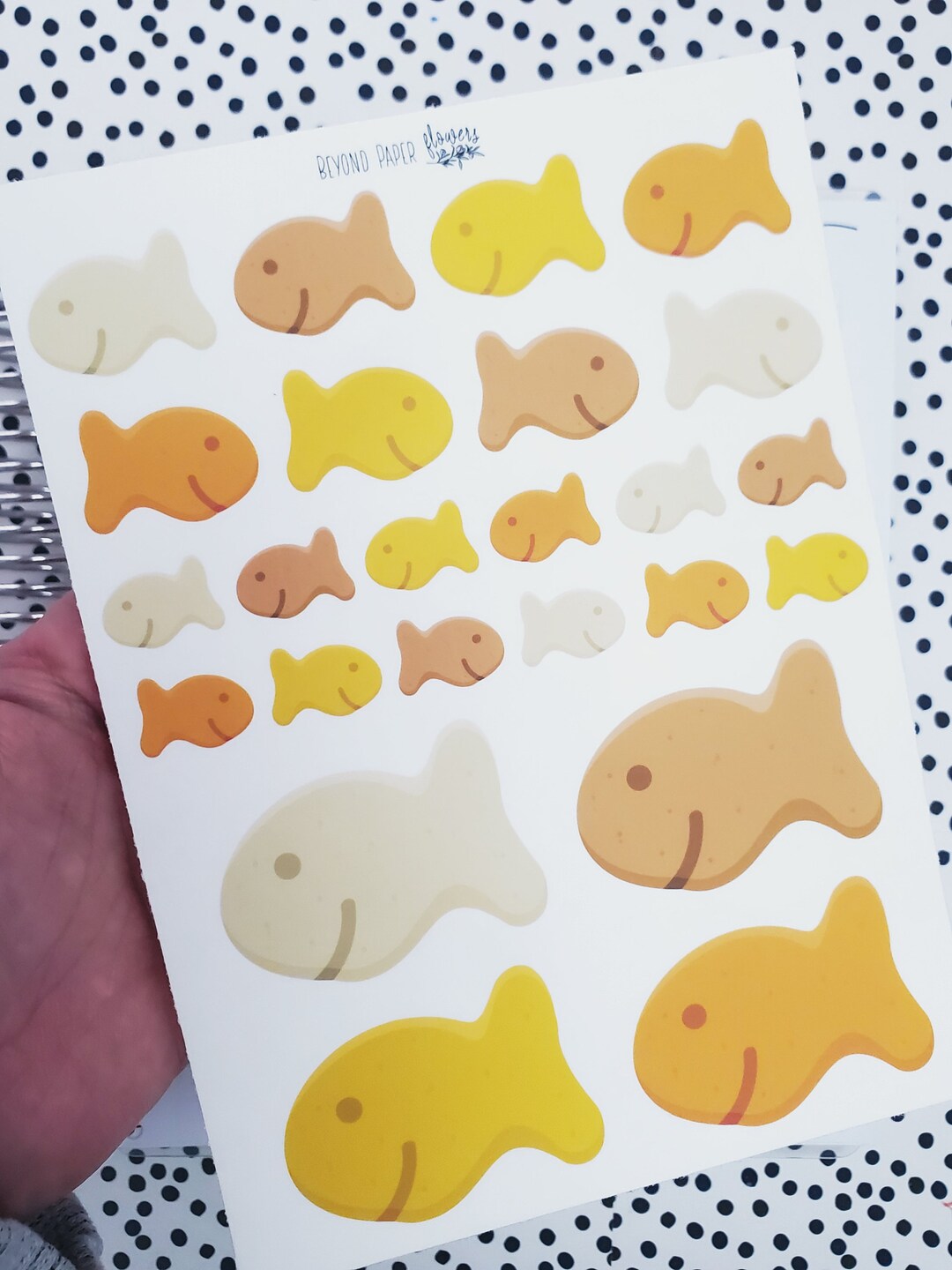 Goldfish Cracker Large Frosted Clear Deco Stickers - Etsy