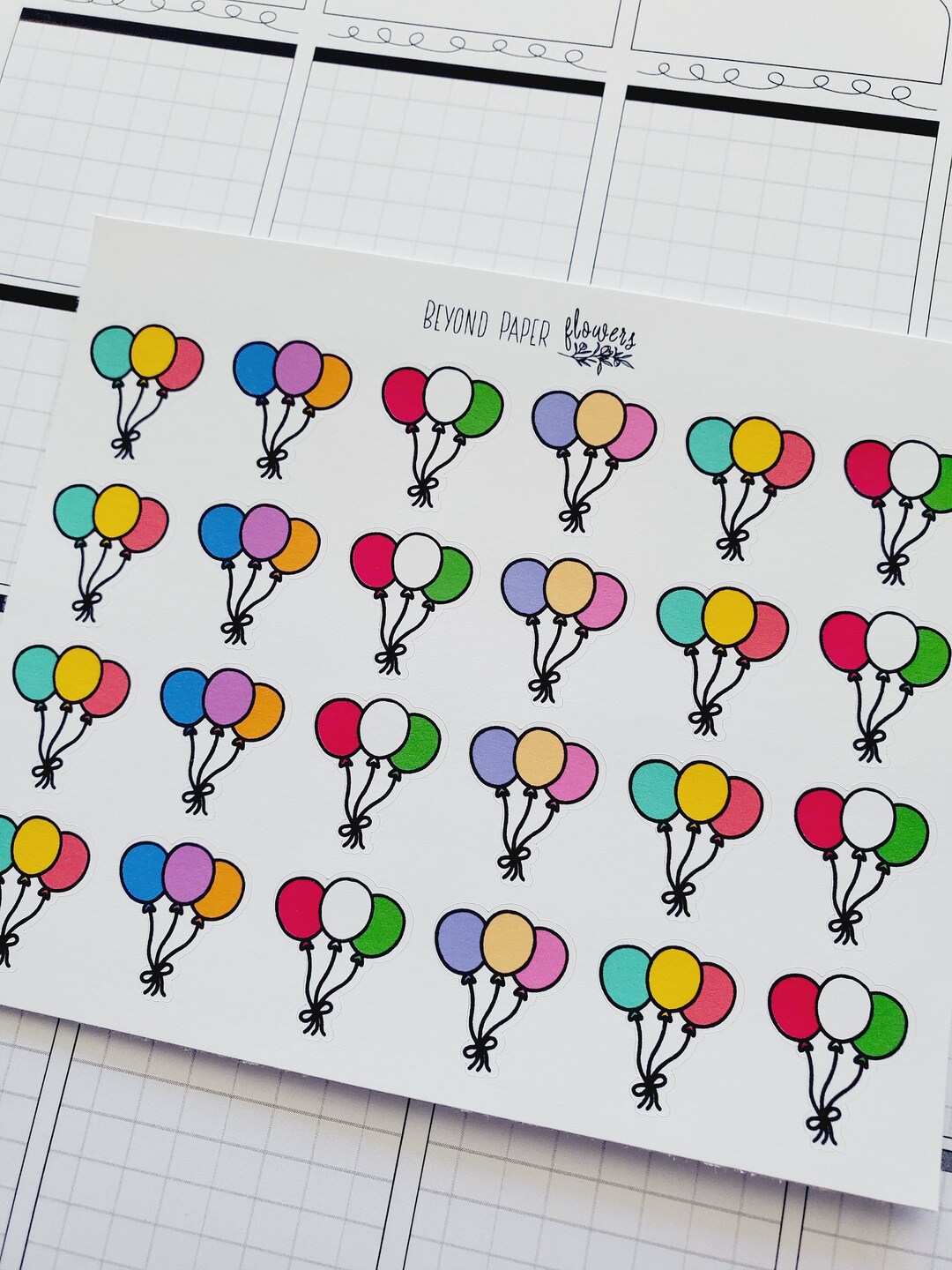 Colorful Balloon Stickers - Etsy
