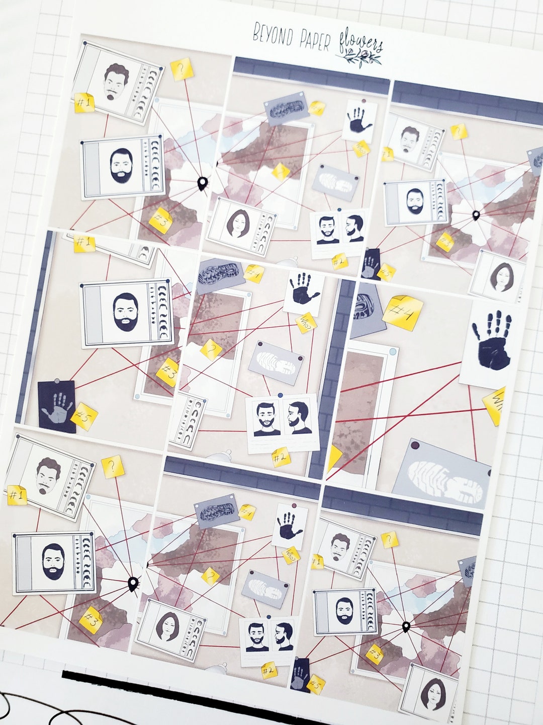 True Crime Investigation Board Full Box Stickers - Etsy