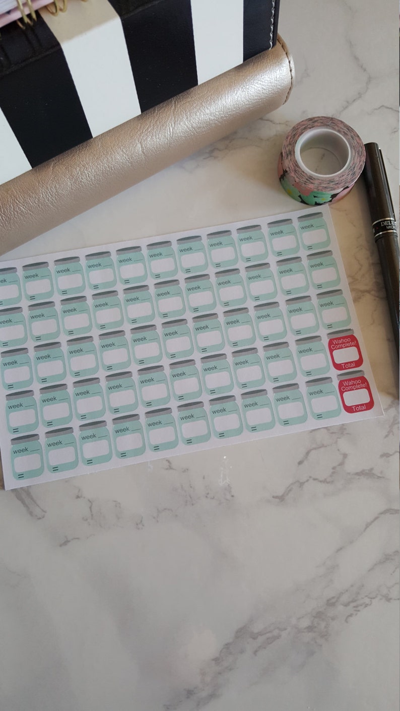 Weekly Money Challenge Stickers - Etsy