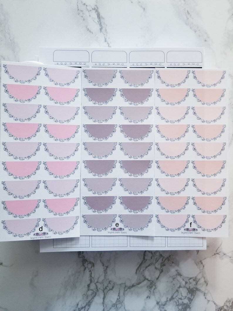 Scalloped Neutral Half Circle Stickers - Etsy