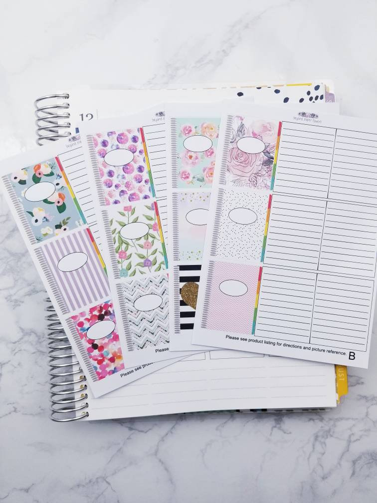 Foldable Planner Stickers A-D - Etsy
