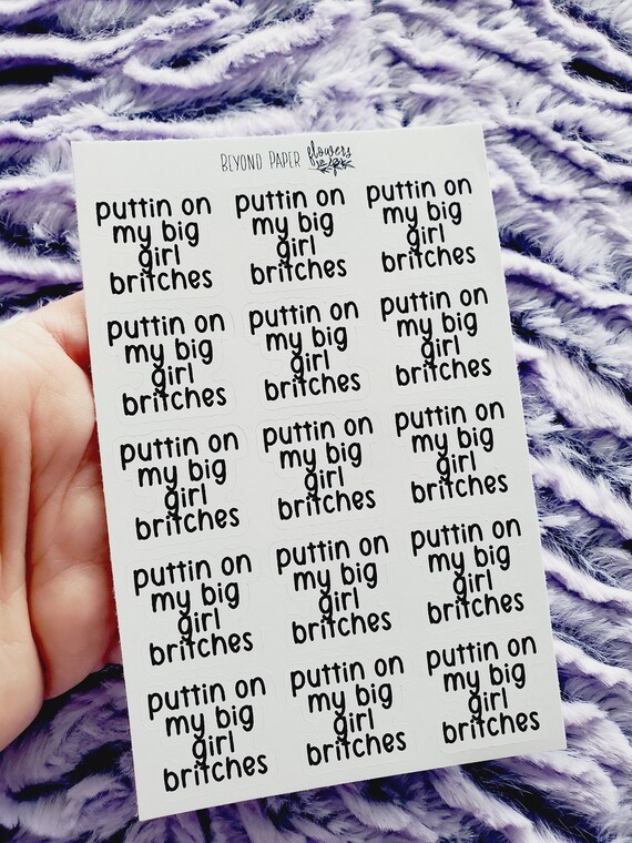 Big Girl Britches Snark Sheet - Etsy