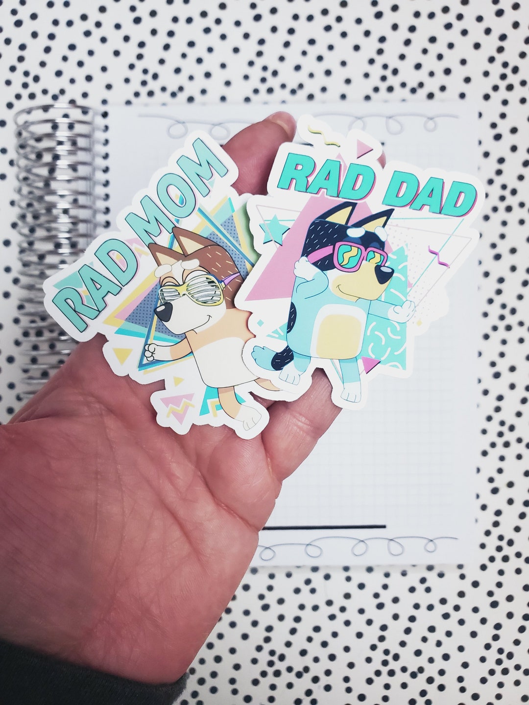 Rad Mom and Dad Vinyl Sticker Die Cut - Etsy