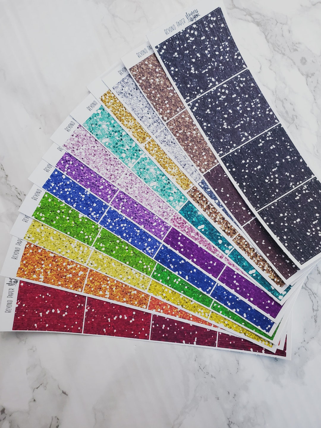 TPC Nation/ Academic Planner Glittery Bright Divider Sticker Strips not ...