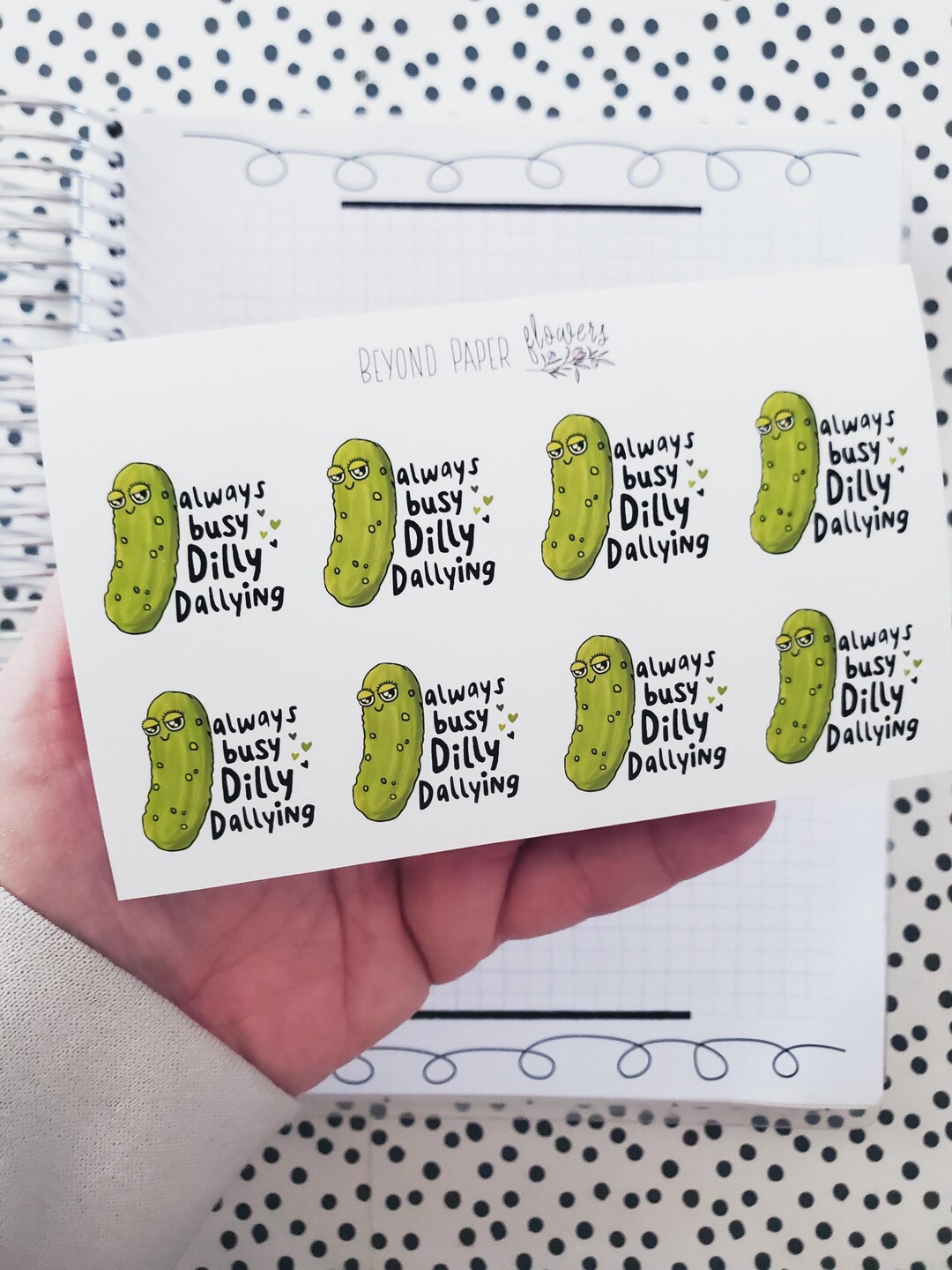 Dallying Pickle... Deco Stickers - Etsy