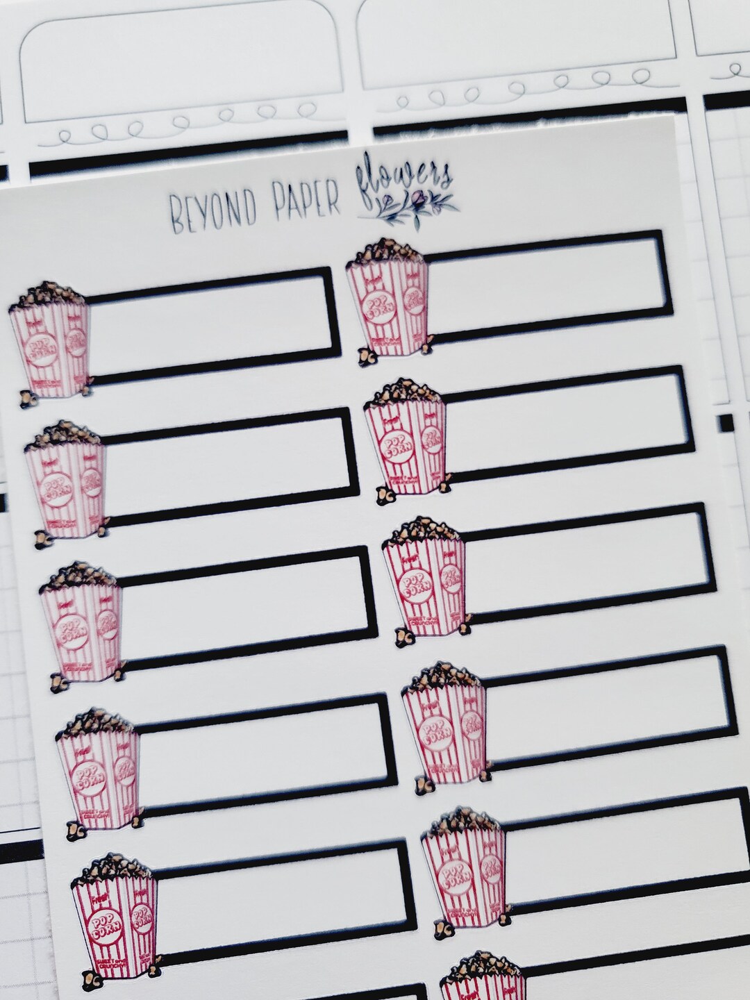 Popcorn Movie Tabs - Etsy