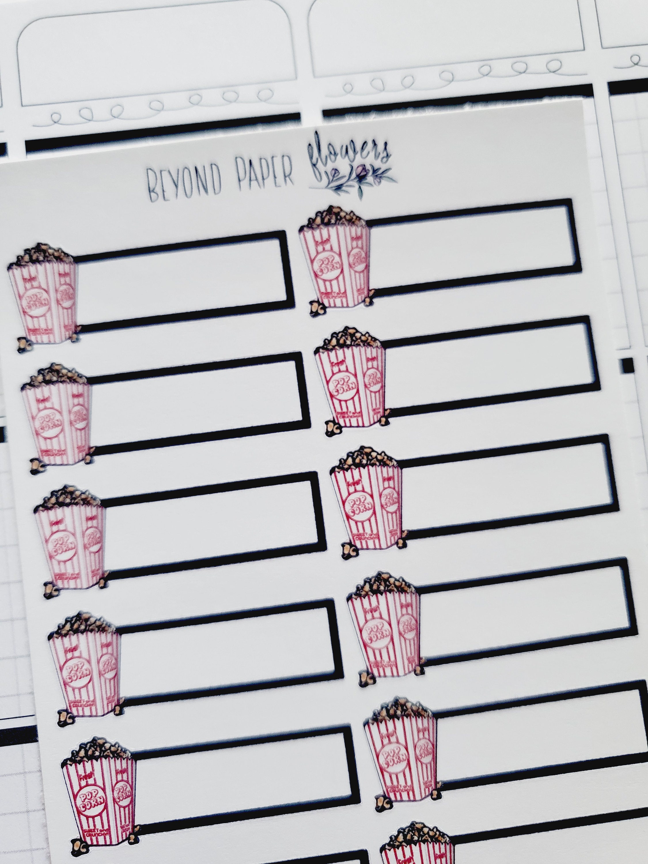 Popcorn Movie Tabs - Etsy