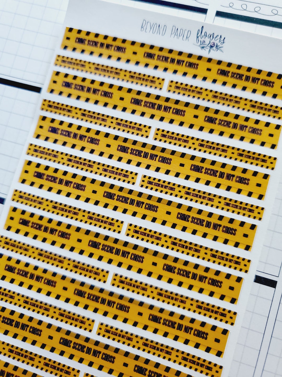 Crime Scene Tape Sticker Sheet - Etsy