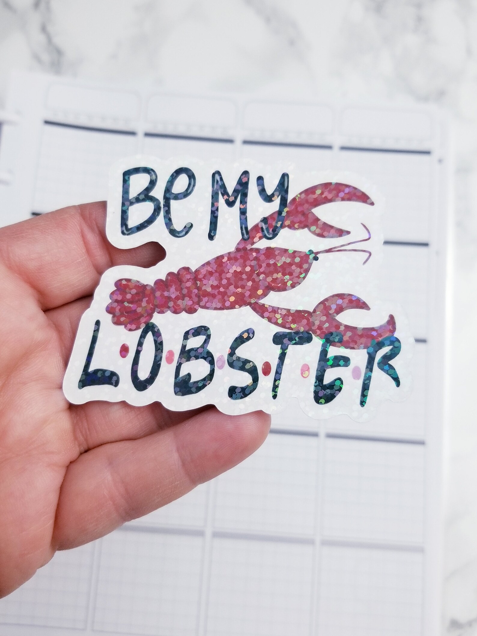 Be My Lobster Sticker Die Cut - Etsy