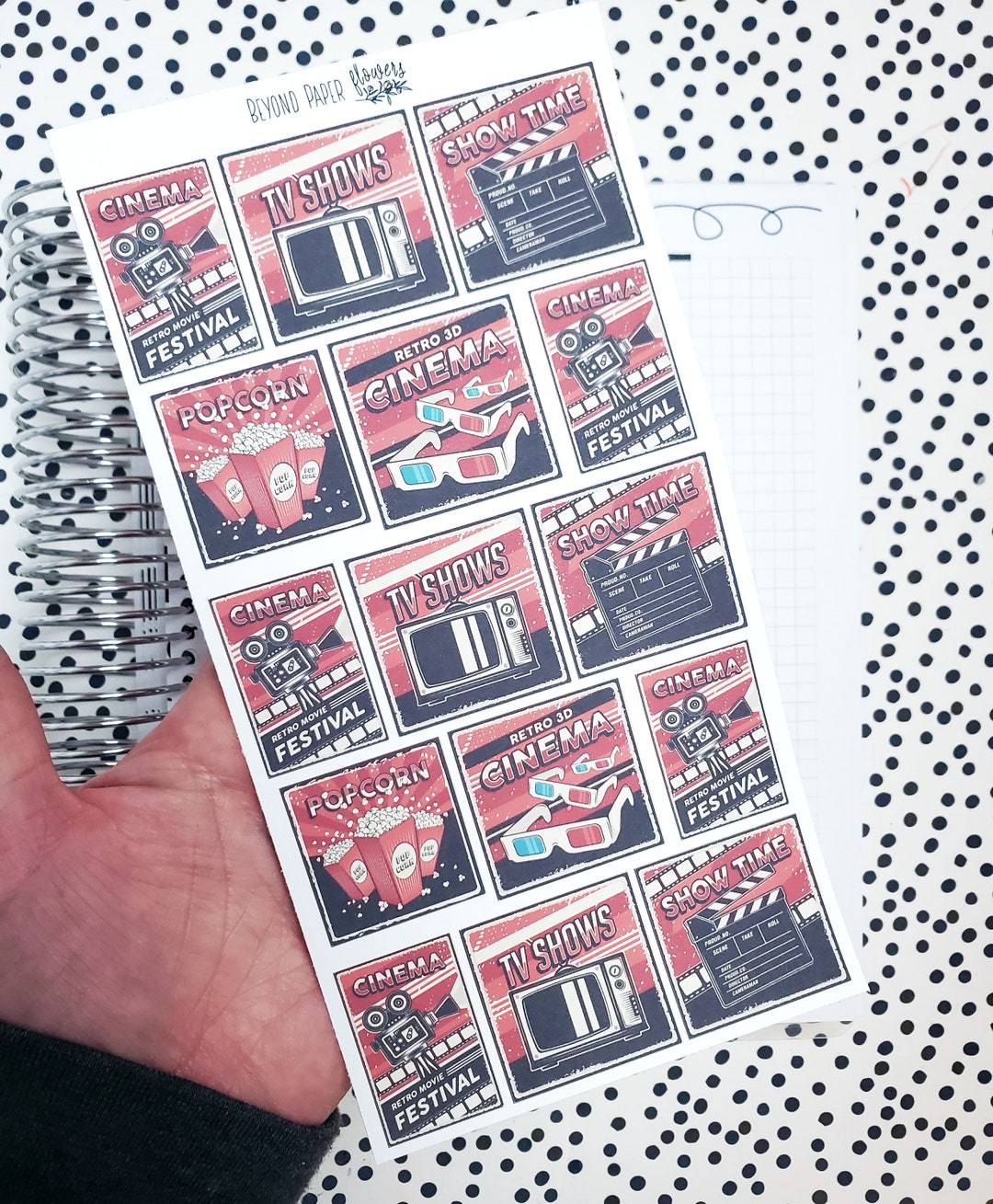 Retro Movie Sign Deco Stickers - Etsy