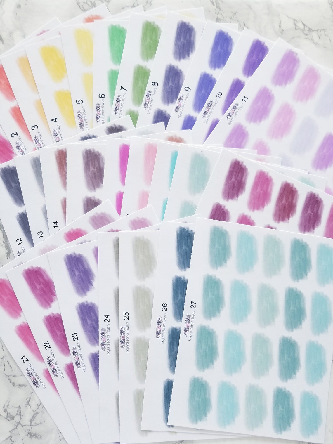 Soft THICC Watercolor Brushstroke Stickers - Etsy