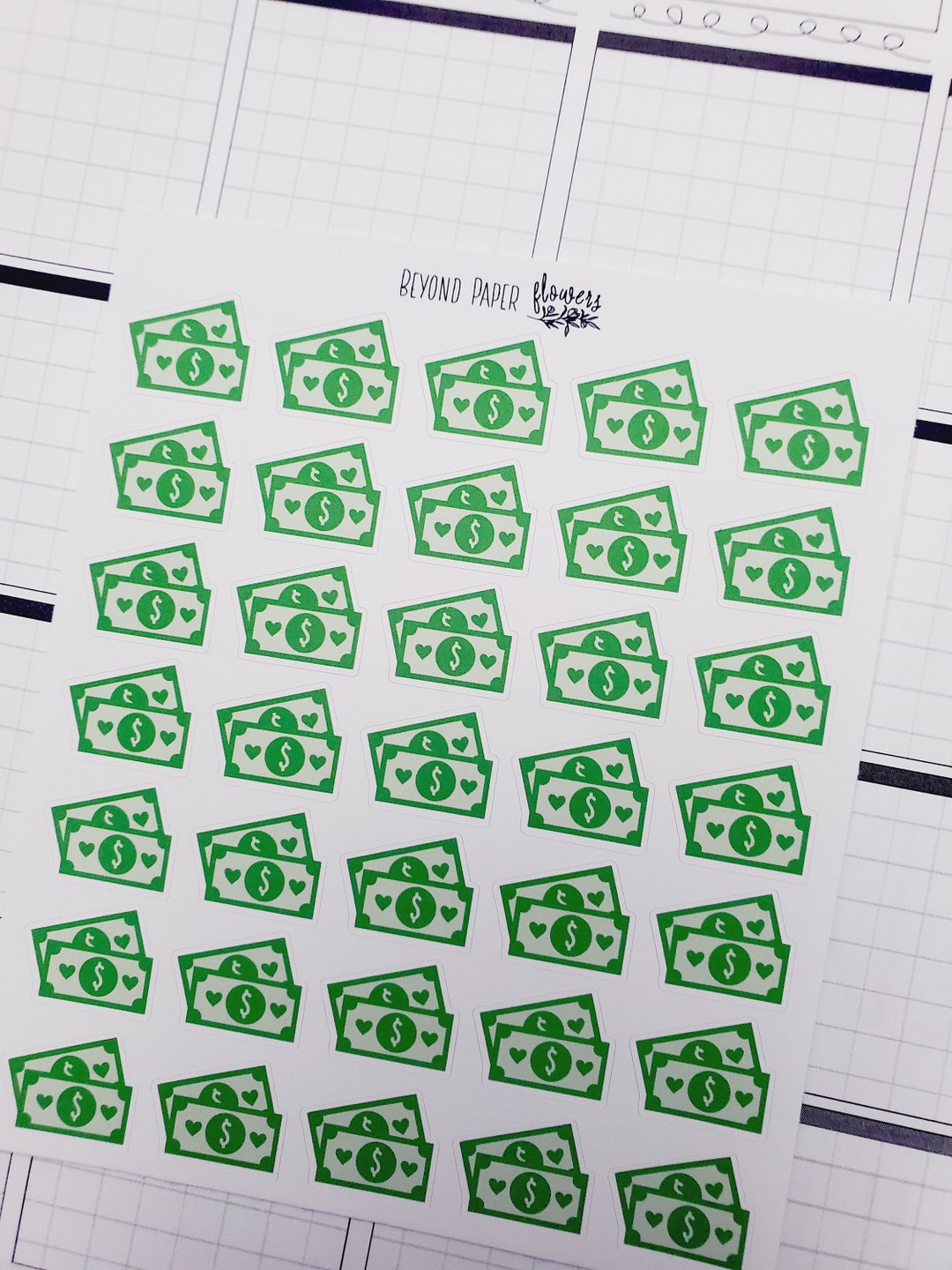 Green Dollar Bill Stickers - Etsy
