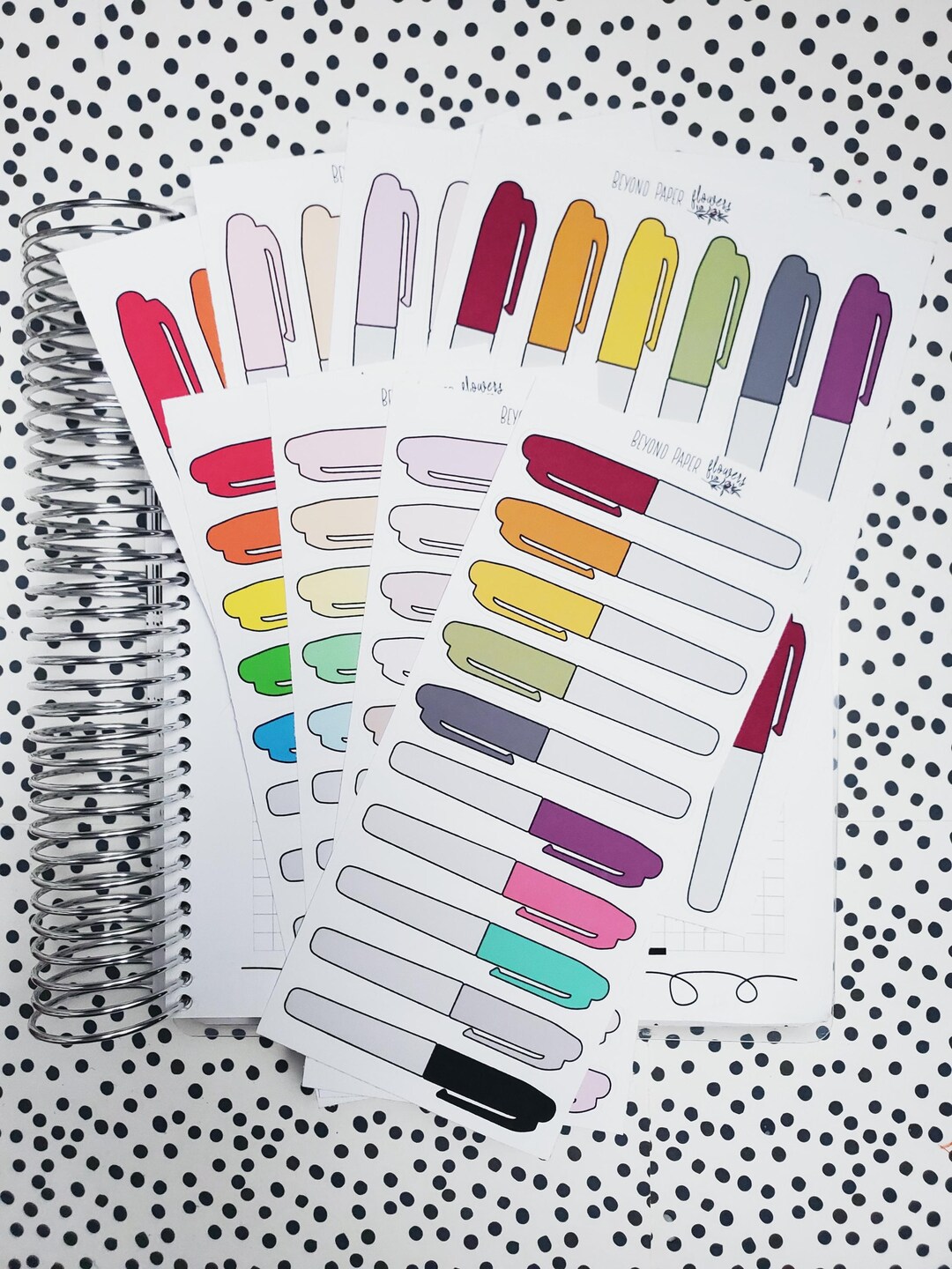 Thick Perm Marker Functional Stickers - Etsy