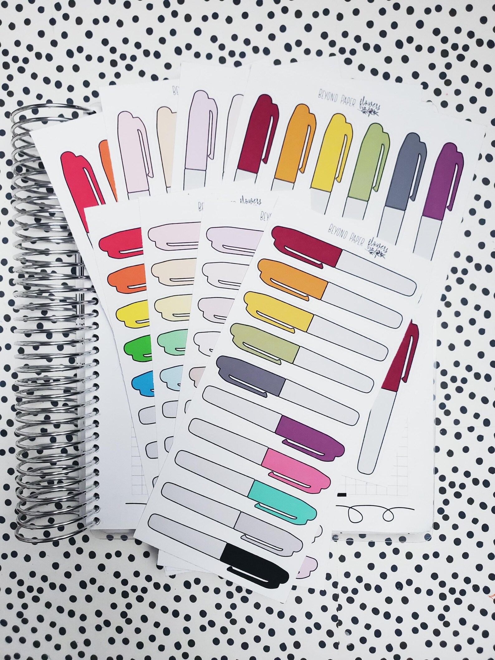 Thick Perm Marker Functional Stickers - Etsy