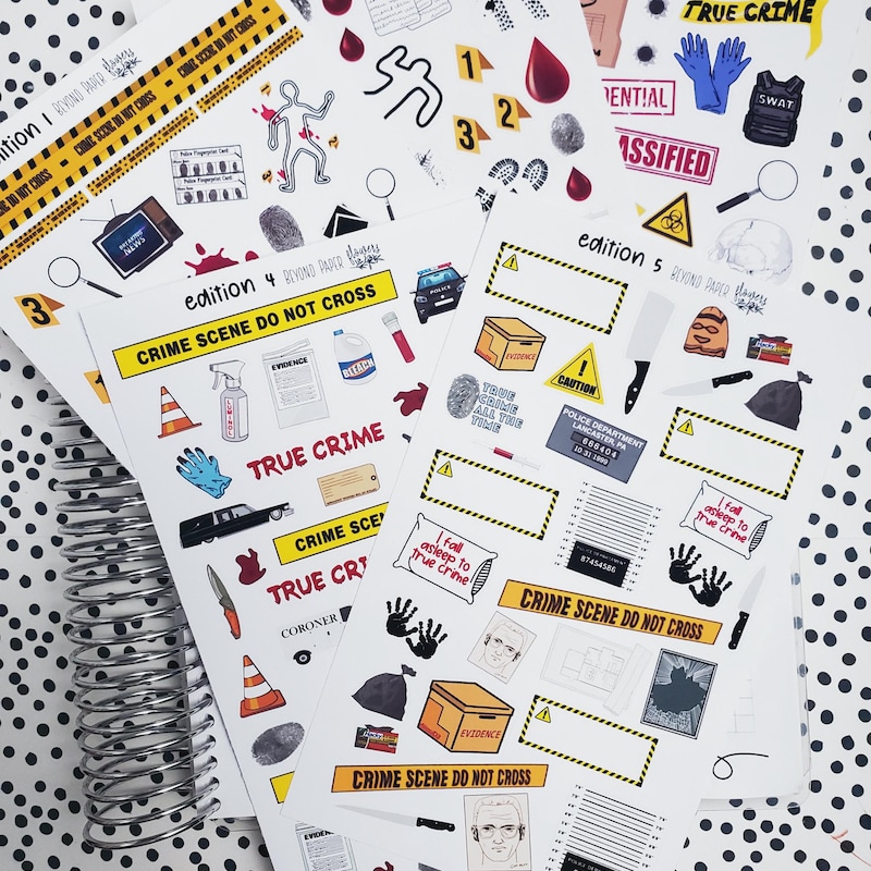 Small True Crime Stickers - Etsy