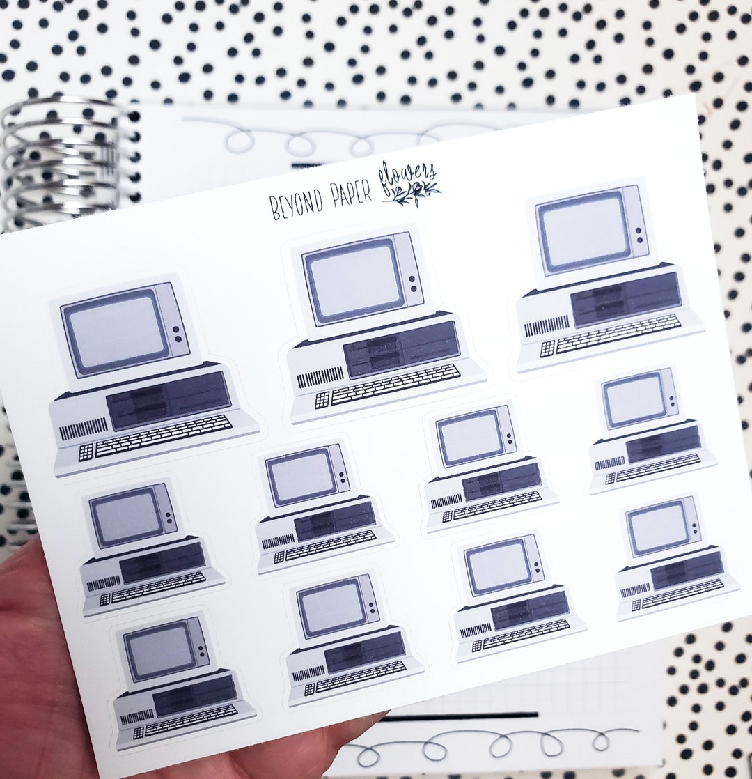 Old School Computer Deco Stickers - Etsy