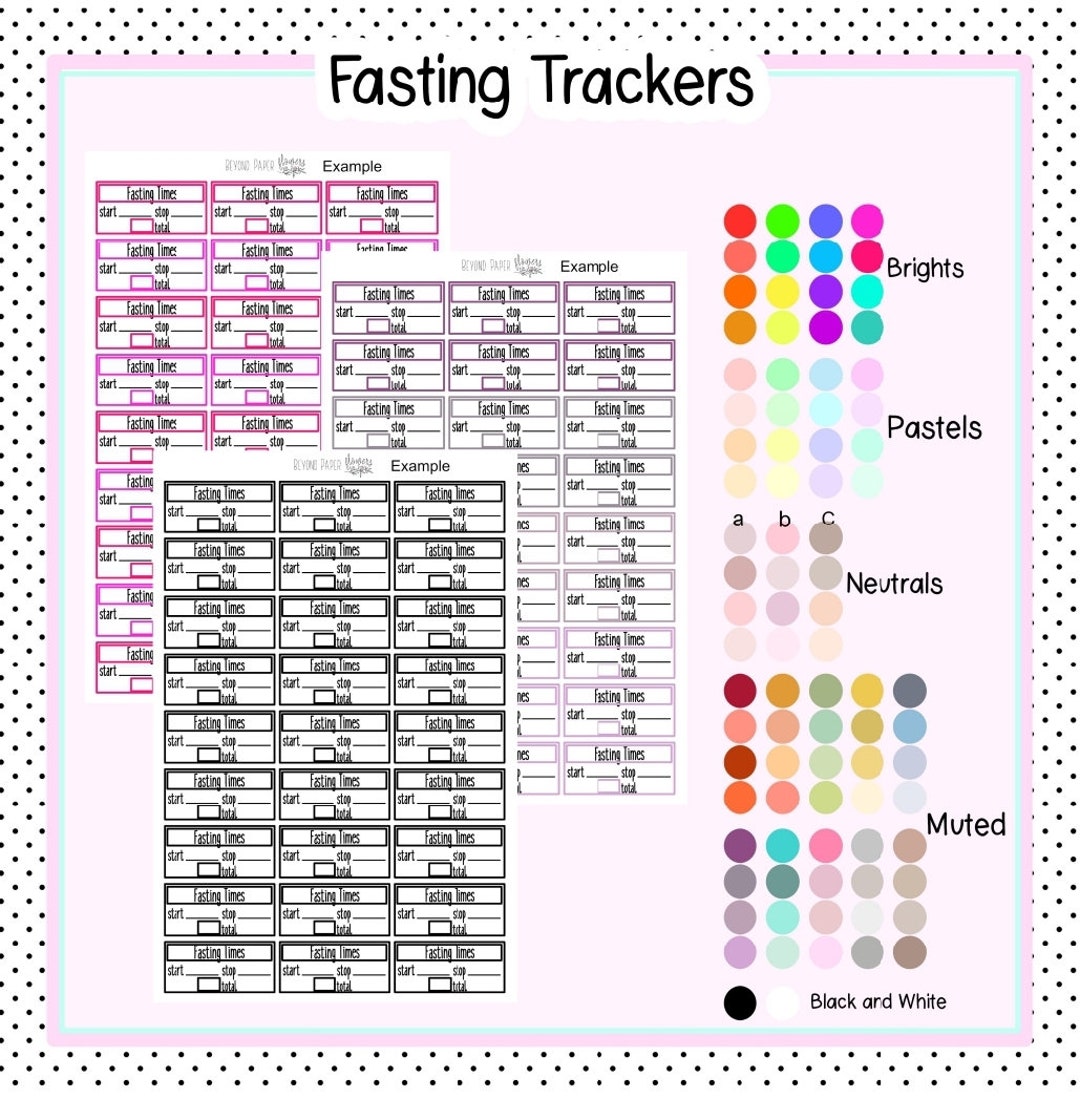 Fasting Tab Tracker Stickers - Etsy
