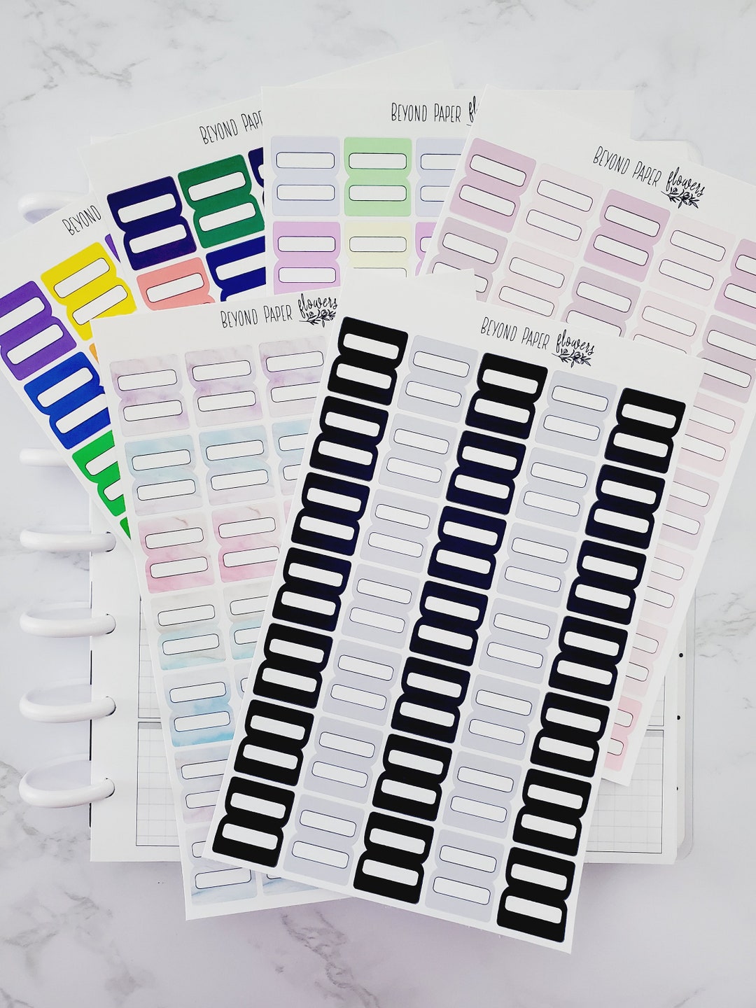 Colorful Sticker Tabs - Etsy
