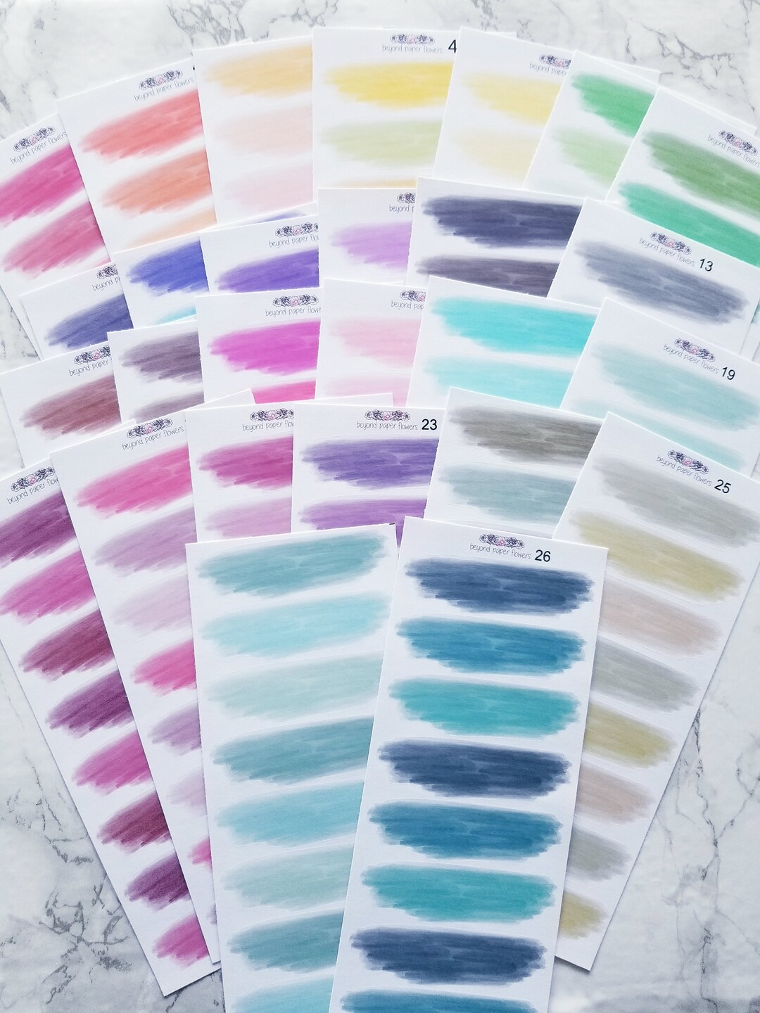 Soft Watercolor Brushstroke DOUBLE WIDE Stickers - Etsy UK