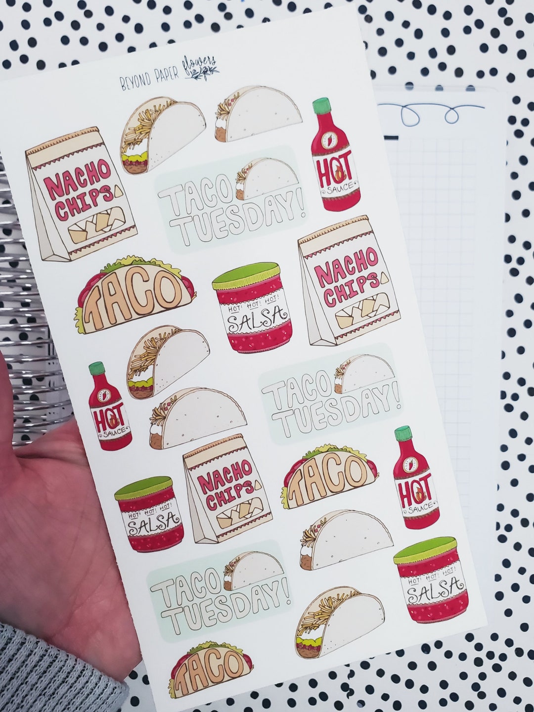 Taco Tuesday Large Frosted Clear Deco Stickers - Etsy