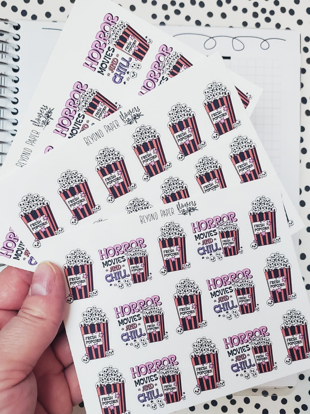 Fresh Popcorn and Horror Movies Deco Stickers - Etsy
