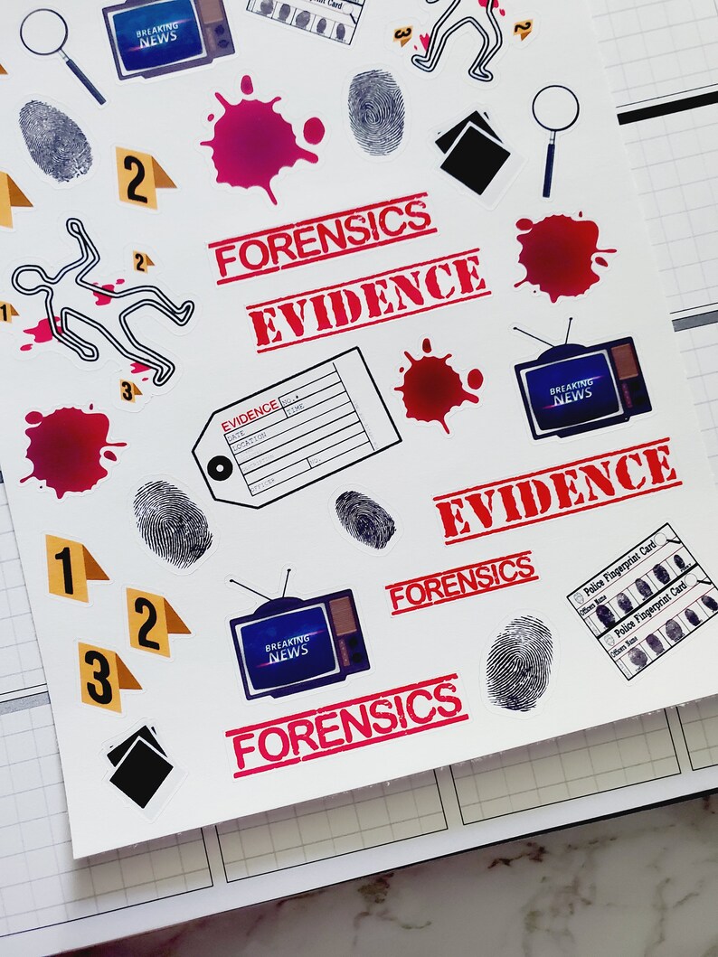 Crime Scene Deco Stickers - Etsy