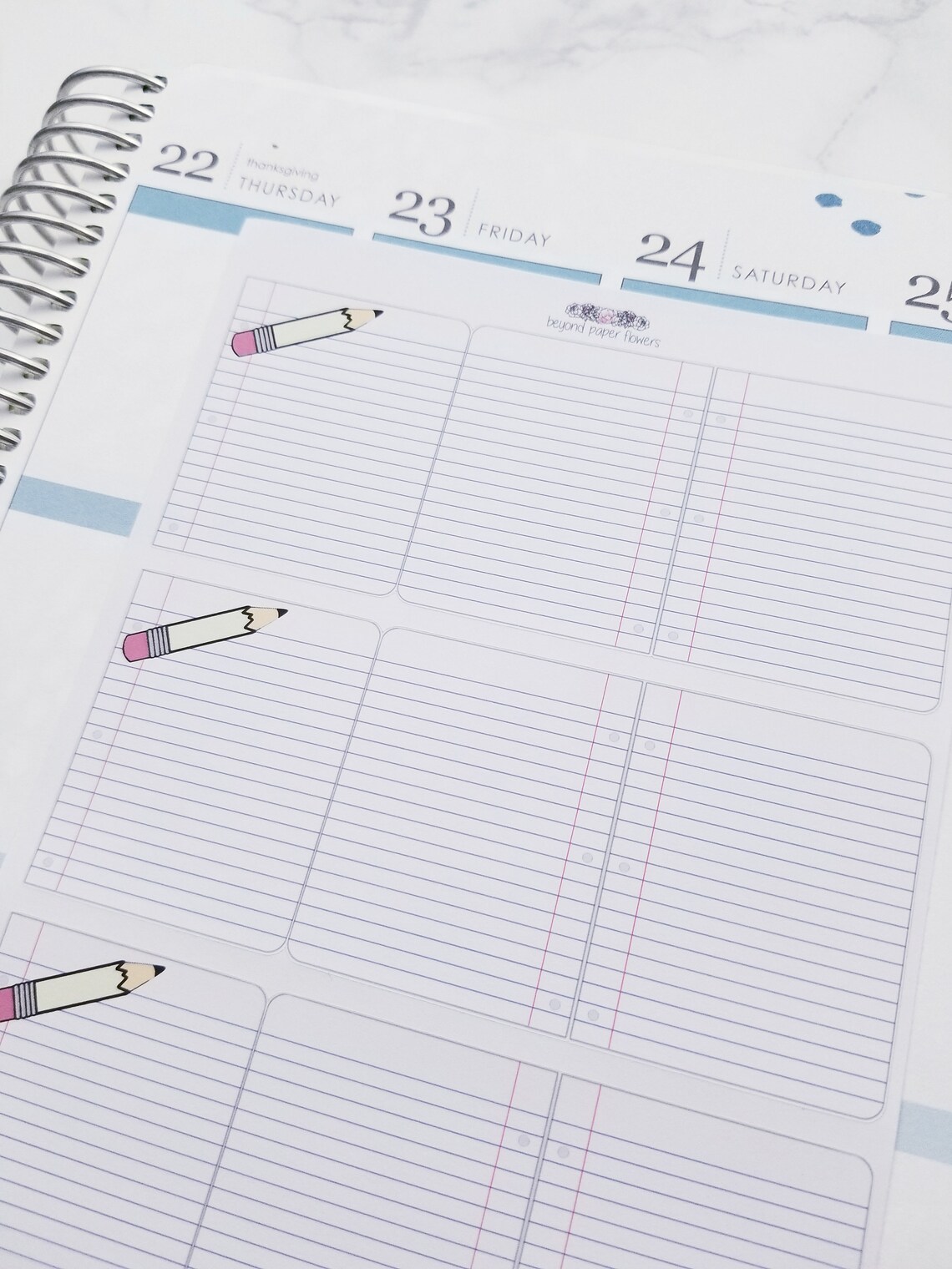 Notebook Paper Foldable Stickers - Etsy