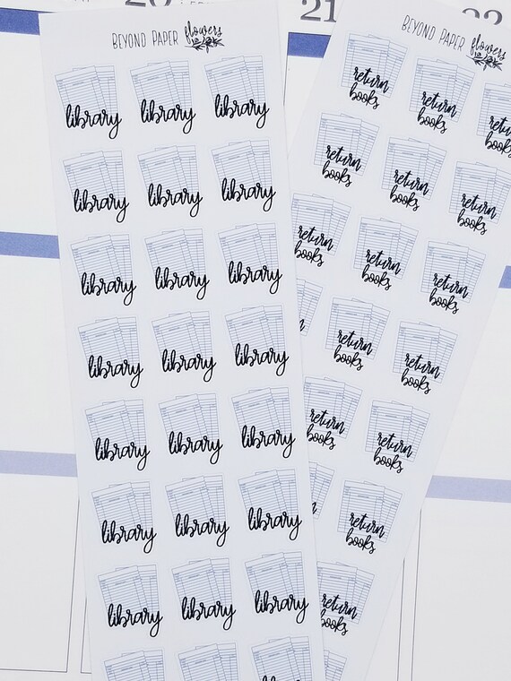 Library/return Book Reminder Stickers - Etsy