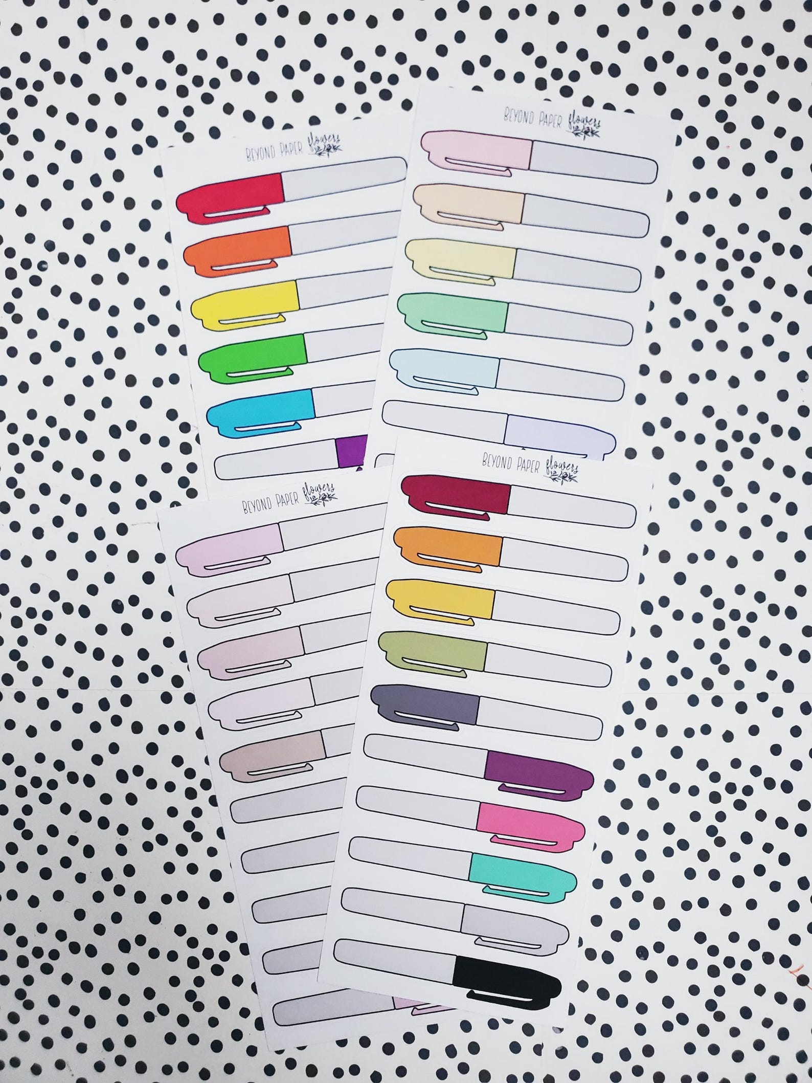 Thick Perm Marker Functional Stickers - Etsy