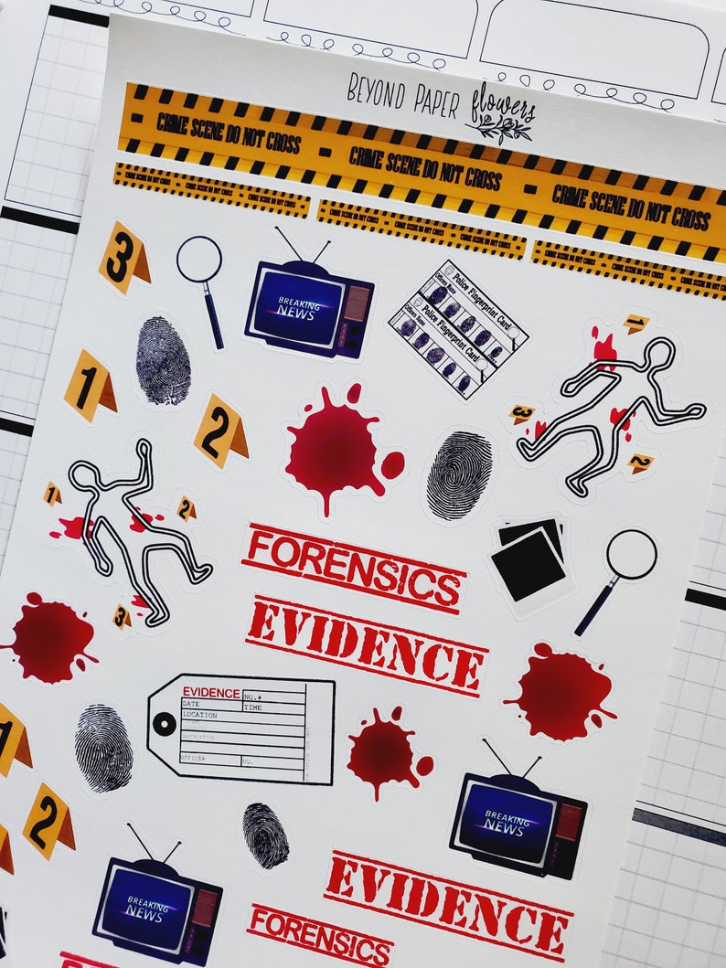 Crime Scene Deco Stickers - Etsy