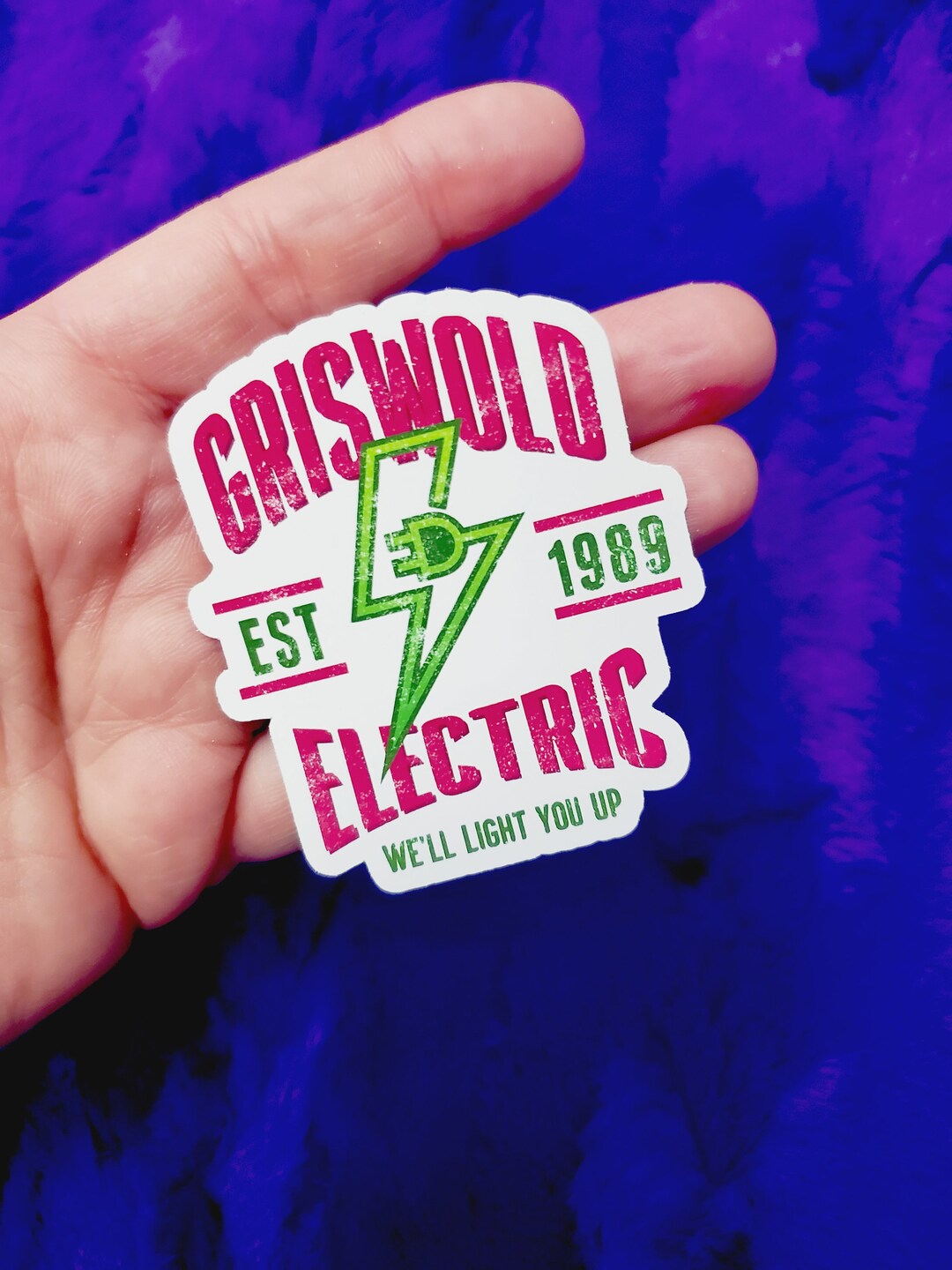 Electric Vinyl Sticker Die Cut - Etsy