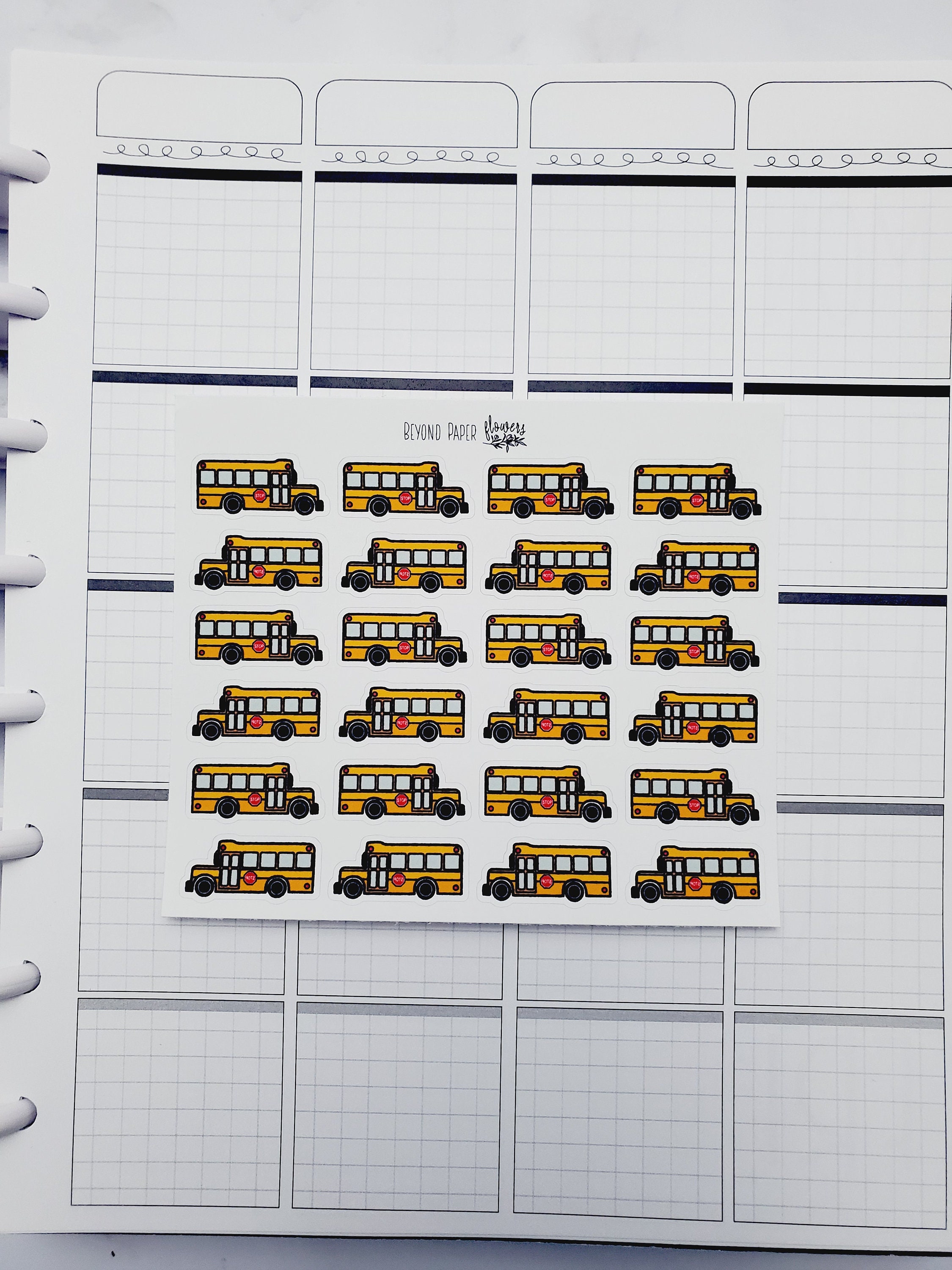 School Bus Stickers - Etsy
