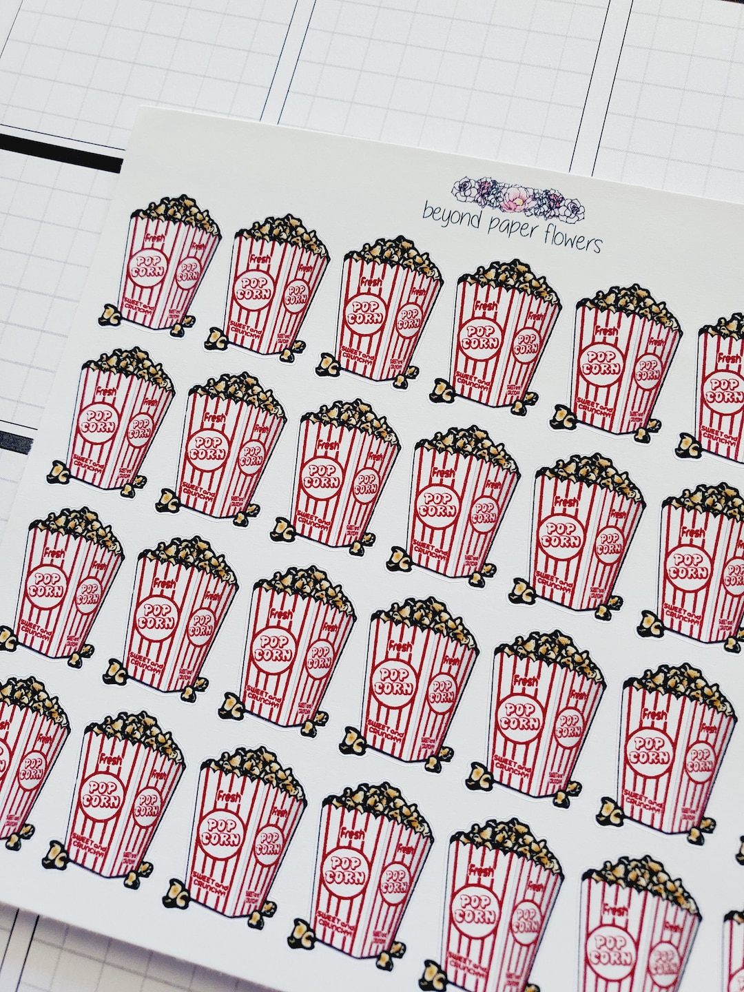 Popcorn Deco Sheet - Etsy
