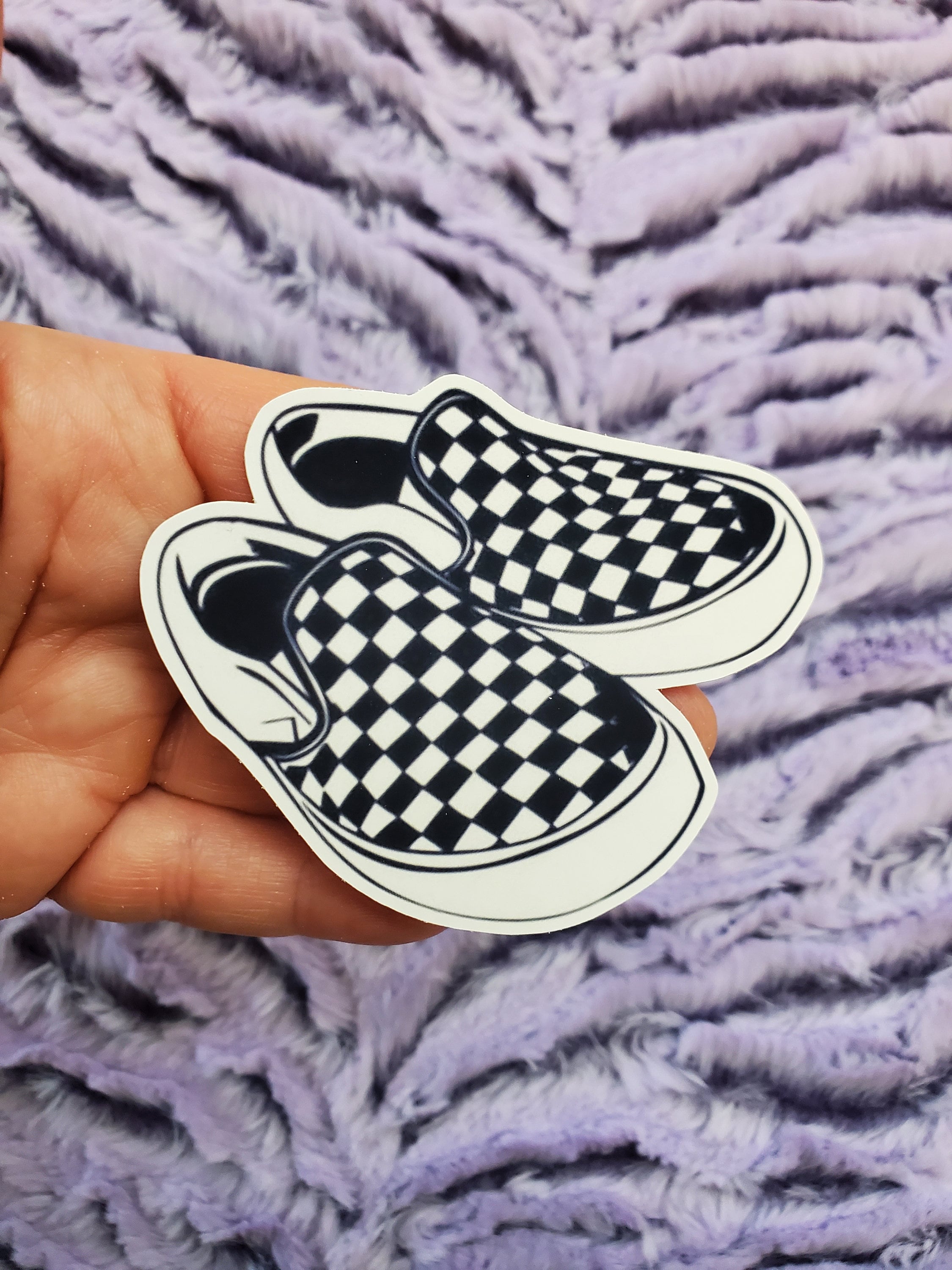Checkered Shoes Vinyl Sticker Die Cut - Etsy