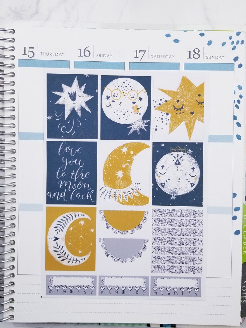 To the Moon and Back Weekly Kit - Etsy