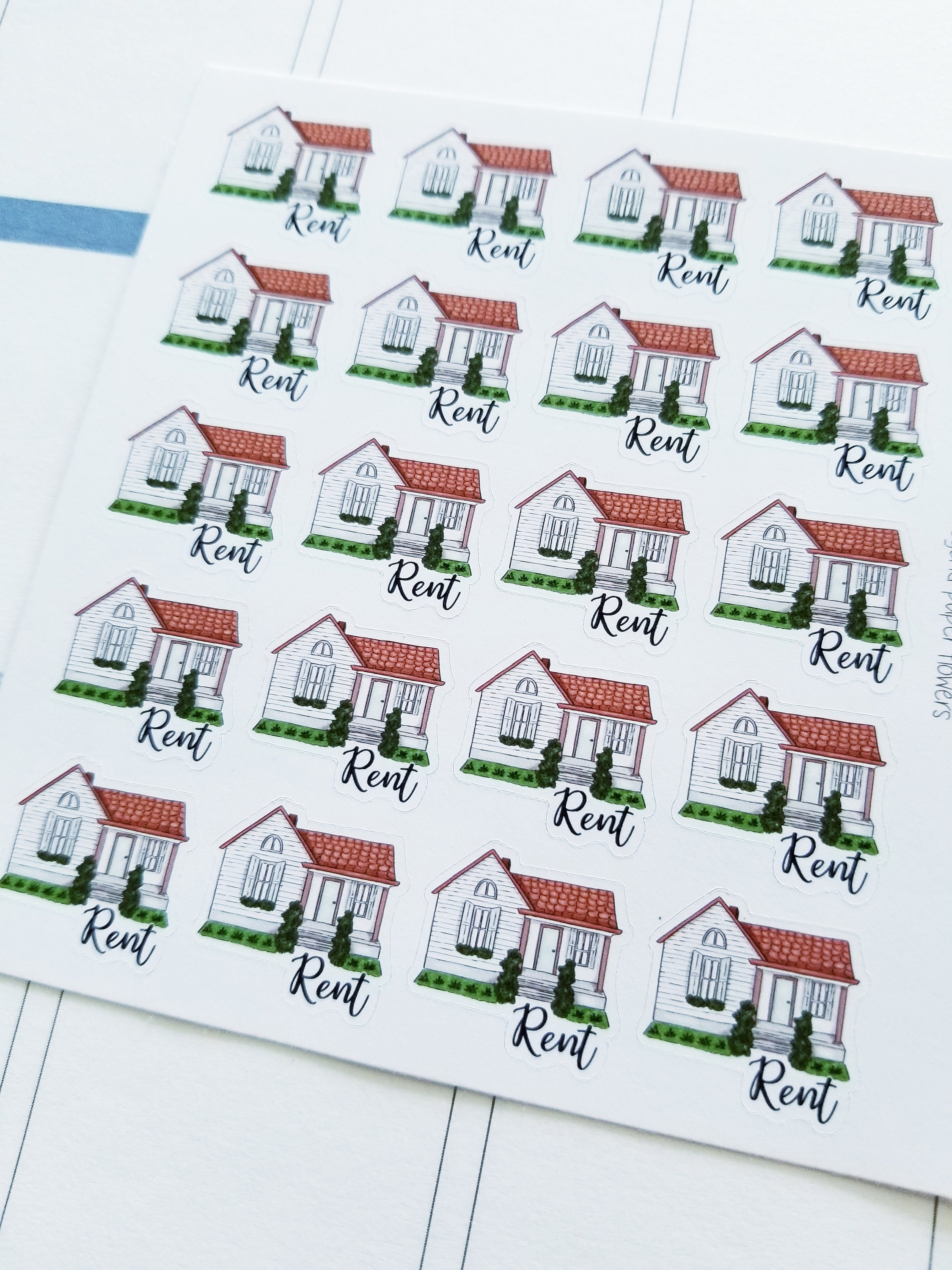 Cute Rent Stickers | Etsy