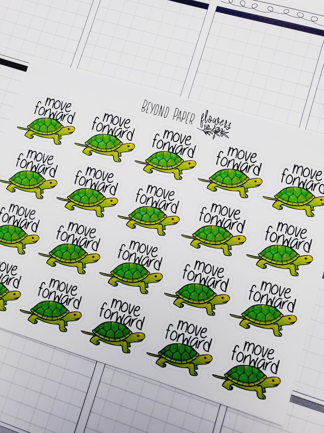 Move Forward Turtle Stickers - Etsy